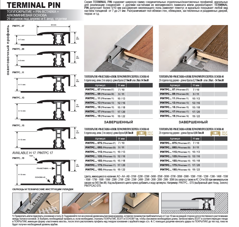 Купить PINTPCAT 11 Титан профиль окантовочный краевой на базе алюминий ...